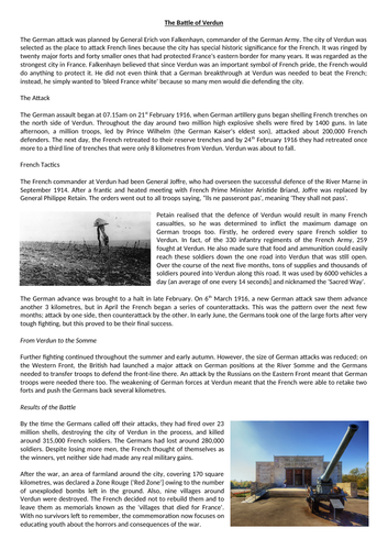 The Battle of Verdun, 1916 | Teaching Resources