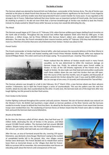 The Battle of Verdun, 1916 | Teaching Resources