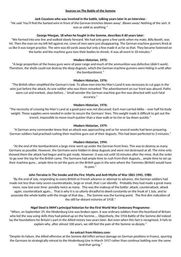 The Battle of the Somme, 1916 | Teaching Resources