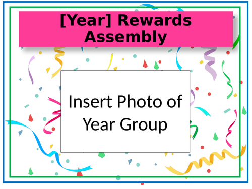 Editable Celebration Rewards Assembly Slide Template - Head of Year ...