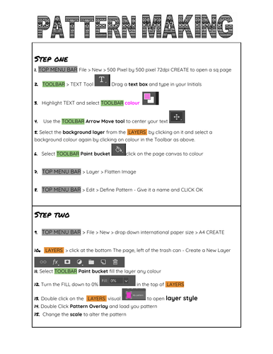 GRAPHIC DESIGN Pattern Activity | DT TECHNOLOGY Textiles | Teaching ...