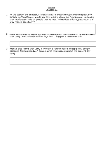 Heroes by Robert Cormier | Teaching Resources