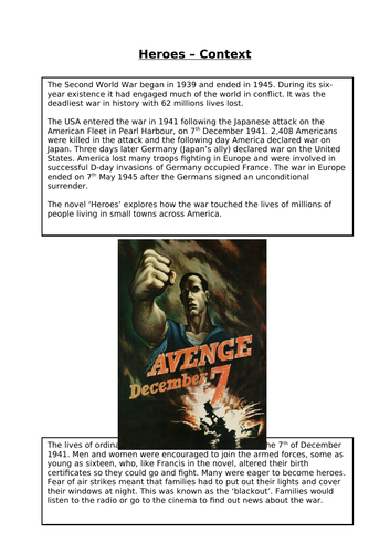 Heroes by Robert Cormier | Teaching Resources