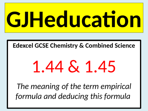Empirical formula (Edexcel GCSE Chemistry & Combined Science ...
