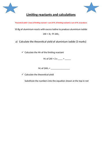 Limiting Reactants And Stoichiometry Edexcel Gcse Chemistry And Combined