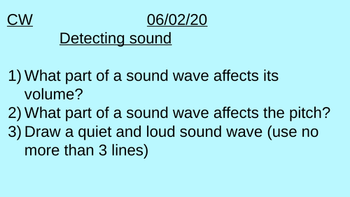 Detecting Sound - The Ear | Teaching Resources