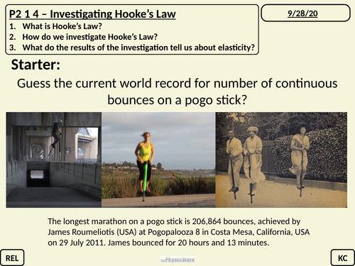 KS3 Physics AQAP2 1 4 Investigating Hooke’s Law | Teaching Resources