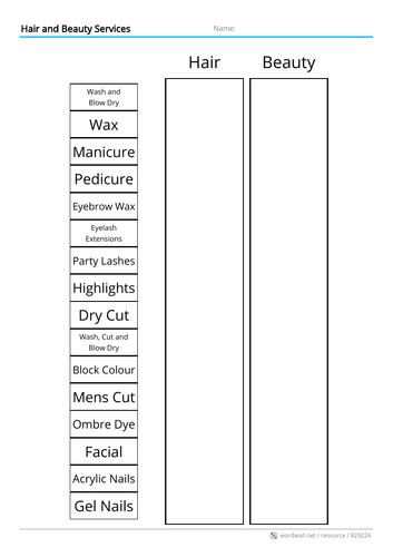 Hair and beauty E3/L1 unit booklet | Teaching Resources