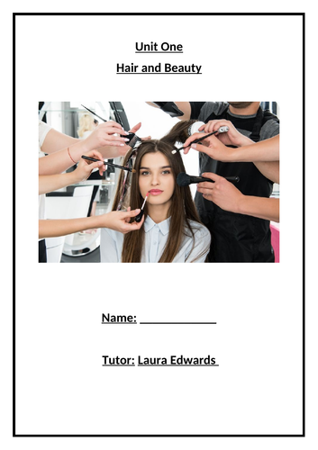 Hair and beauty E3/L1 unit booklet | Teaching Resources