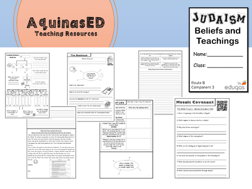 Judaism Beliefs and Teachings Work Book EDUQAS | Teaching Resources