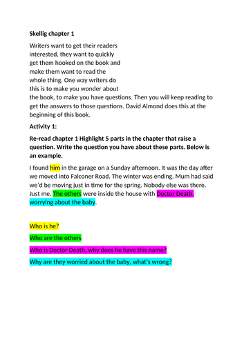 Skellig - full book 30 + lessons | Teaching Resources