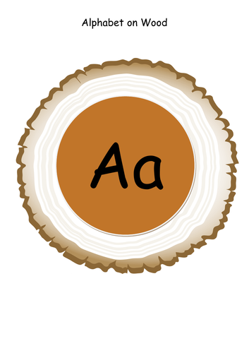 Alphabet Letters on Wood for Display | Teaching Resources