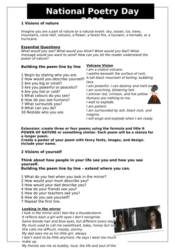 National Poetry Day 2020 | Teaching Resources