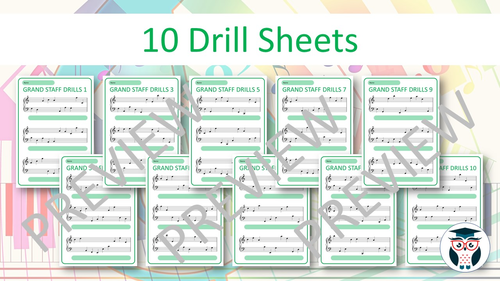 Reading Grand Staff Notes – 22 Worksheets | Teaching Resources