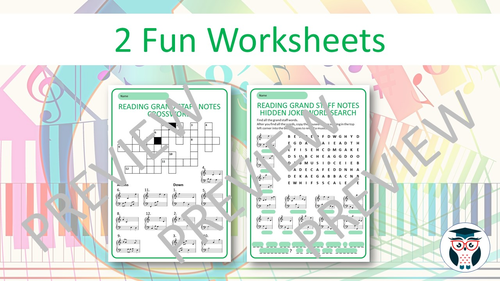 Reading Grand Staff Notes – 22 Worksheets | Teaching Resources