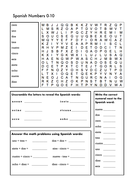 Spanish Numbers 0-10 Worksheet | Teaching Resources