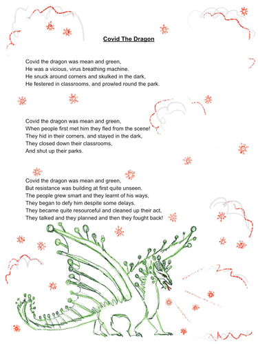 Covid the dragon poem. Encouraging bravery and courage in the season of ...