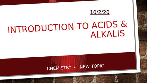 KS3 Acids and Alkalis Introduction | Suitable for Activate | Teaching Resources