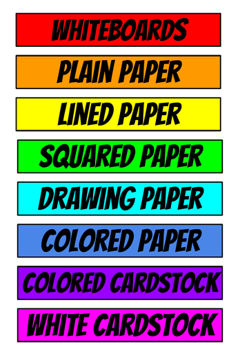 Draw/tray labels | Teaching Resources