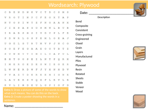 Plywood Material Wordsearch Puzzle Sheet Keywords Settler Starter Cover ...
