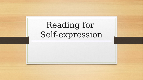 VCAL Literacy - Reading for Self-Expression Task | Teaching Resources