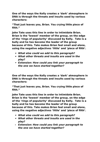 Revision Resources: DNA by Dennis Kelly | Teaching Resources