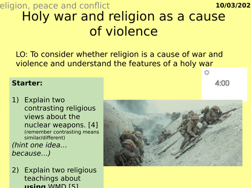 AQA GCSE RE RS - 5 Holy War - Theme D: Religion, Peace and Conflict ...