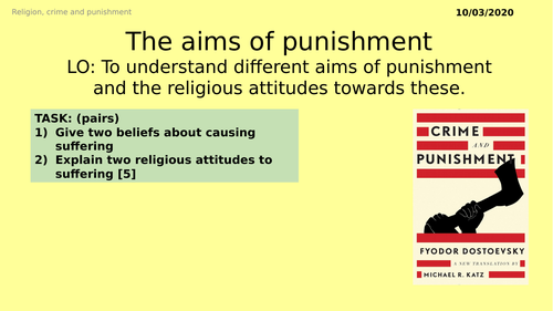 AQA GCSE RE RS - Theme E: Religion, Crime and Punishment WHOLE UNIT (7 ...