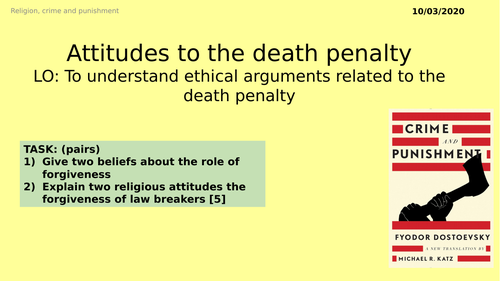 AQA GCSE RE RS - Theme E: Religion, Crime and Punishment WHOLE UNIT (7 ...