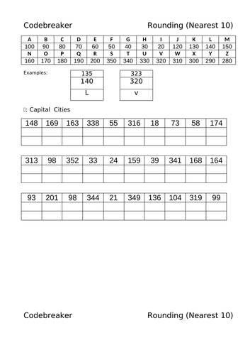 Rounding to the nearest 10: 3 resources | Teaching Resources