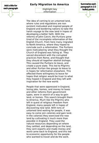 AQA 9-1 Early Settlements (Migration L19) | Teaching Resources