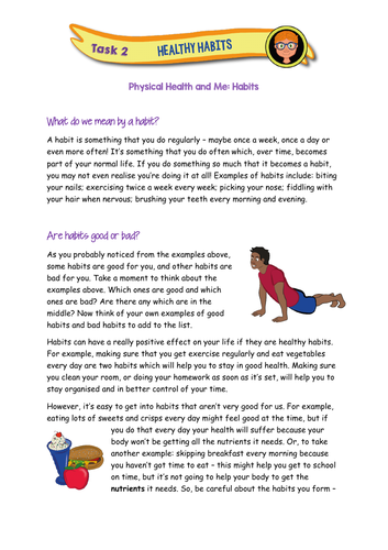 Healthy Habits PSHE | Teaching Resources