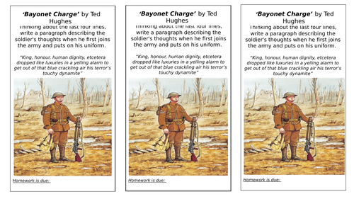 'Bayonet Charge' Ted Hughes | Teaching Resources