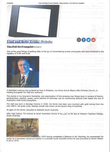 Tim Hall Tim Hall International Ministries | Teaching Resources