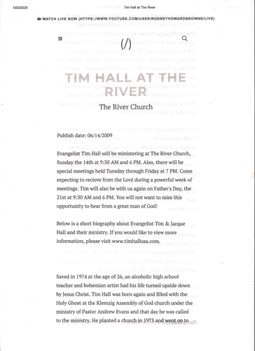 Tim Hall Tim Hall International Ministries | Teaching Resources