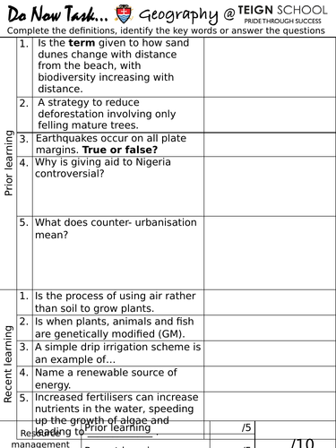 Large scale agricultural development, Almeria worksheet + lesson, AQA ...