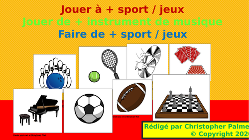 French: Jouer à, jouer de, faire de (Key Stage 3) | Teaching Resources