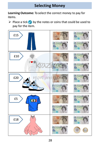 Functional Skills Maths - Entry Level 1 - Money | Teaching Resources