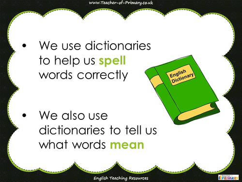 Halloween Words - Using a Dictionary | Teaching Resources