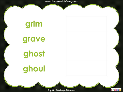 Halloween Words - Using a Dictionary | Teaching Resources