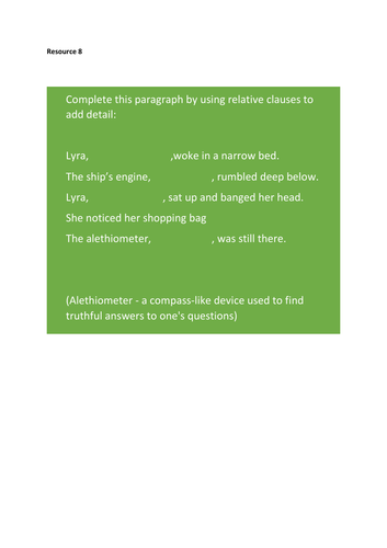 Key Stage 3 English: Improving Grammar and Punctuation - Starter ...