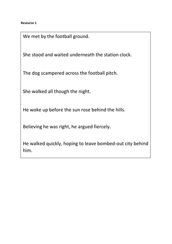 Key Stage 3 English: Improving Grammar and Punctuation - Starter ...