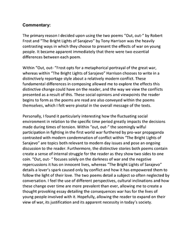 Edexcel Igcse English Language Spec A Poetry And Prose Coursework Teaching Resources 