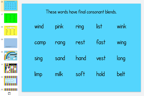 Final Consonant Blends & Double Consonant Endings: GOOGLE CLASSROOM ...