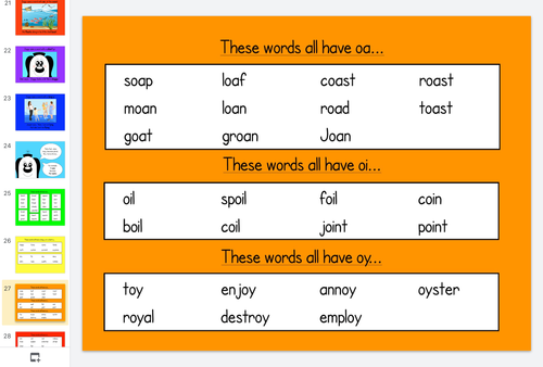 Learn Vowel Digraphs ai, ay, oi, oy, ea, oa: GOOGLE CLASSROOM UNIT ...