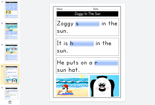 Phonic Writing Practice & Comprehension: Initial Sounds & Three Letter ...