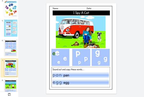 Phonic Writing Practice & Comprehension: Initial Sounds & Three Letter ...