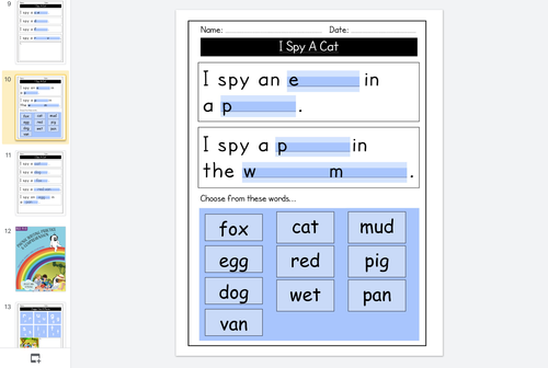Phonic Writing Practice & Comprehension: Initial Sounds & Three Letter ...