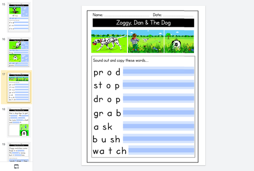 Phonic Writing Practice & Comprehension: Initial Consonant Blends ...