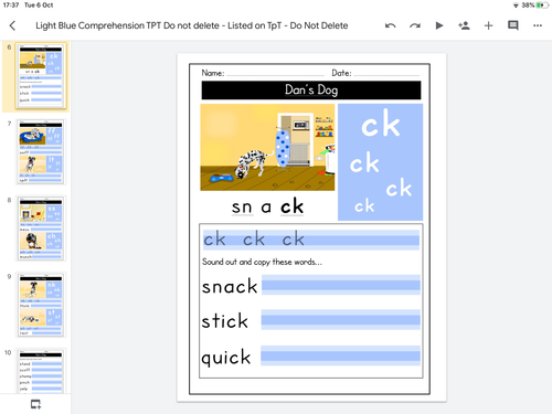 Phonic Writing Practice & Comprehension: Final/Double Consonant Blends ...